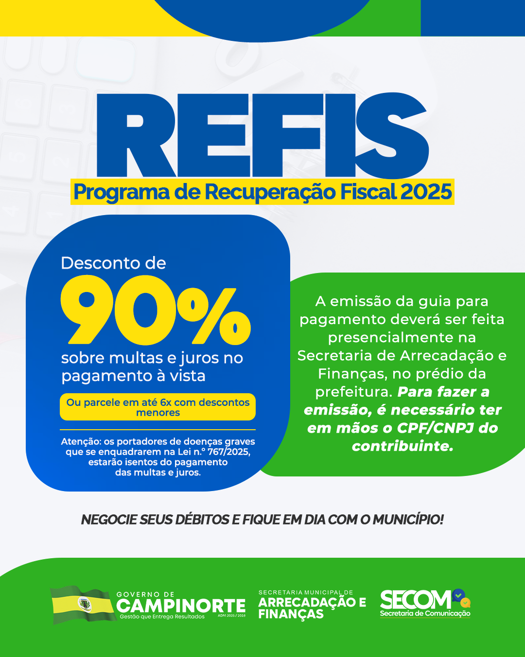 Governo de Campinorte lança Programa de Recuperação Fiscal 2025 (REFIS ...